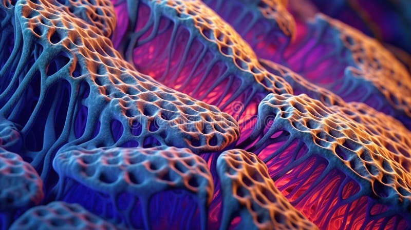 The Porous Structure. Organic Material. Structure of the Mushroom ...