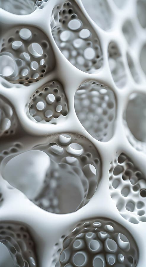 Porous Surface. an Intricate Abstract 3D Honeycomb Structure Showcasing ...