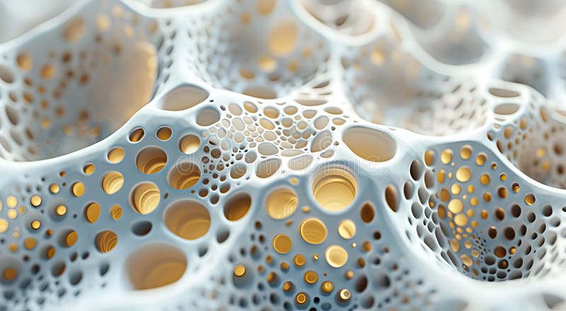 Porous Surface. an Intricate Abstract 3D Honeycomb Structure Showcasing ...