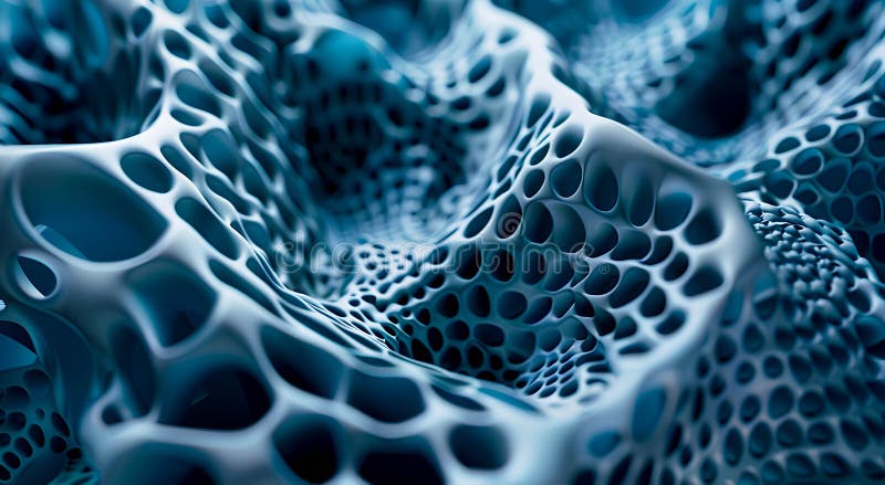 Porous Surface. an Intricate Abstract 3D Honeycomb Structure Showcasing ...