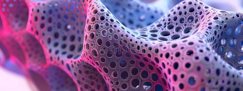 Porous Surface. an Intricate Abstract 3D Honeycomb Structure Showcasing ...