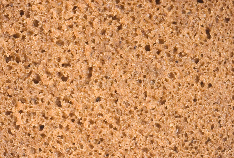 Porous Texture of Brown Bread, Cut Coarsely Stock Photo - Image of flat ...
