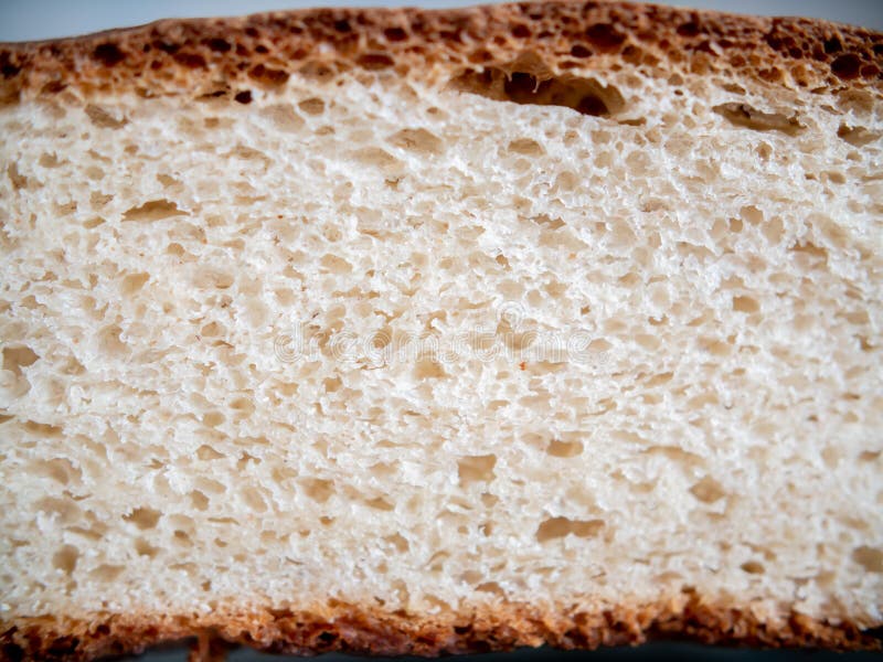 Porous White Bread in the Cut. Close-up. Stock Photo - Image of fresh ...