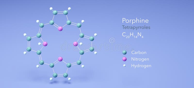 Porphine Molecule, Molecular Structures, Porphin, 3d Model, Structural ...