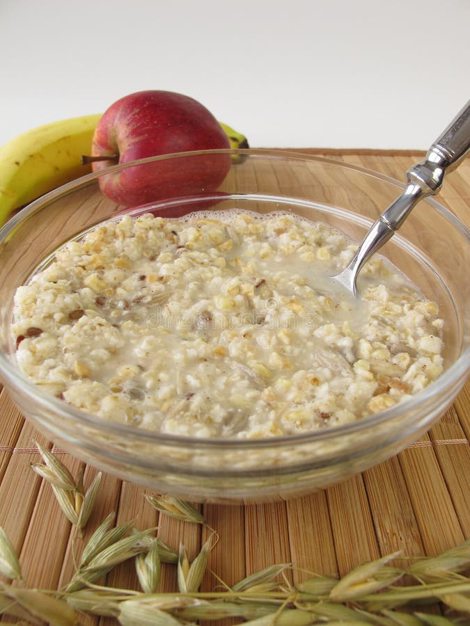 Porridge and fruits stock photo. Image of breakfast, banana - 39556686