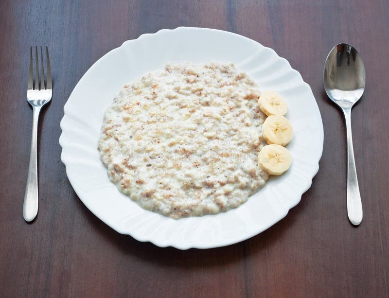 Porridge on plate stock photo. Image of elegant, meal - 22300194