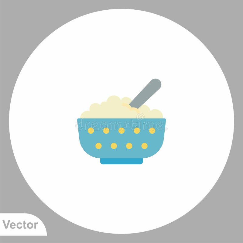 Porridge Vector Icon Sign Symbol Stock Vector - Illustration of concept ...