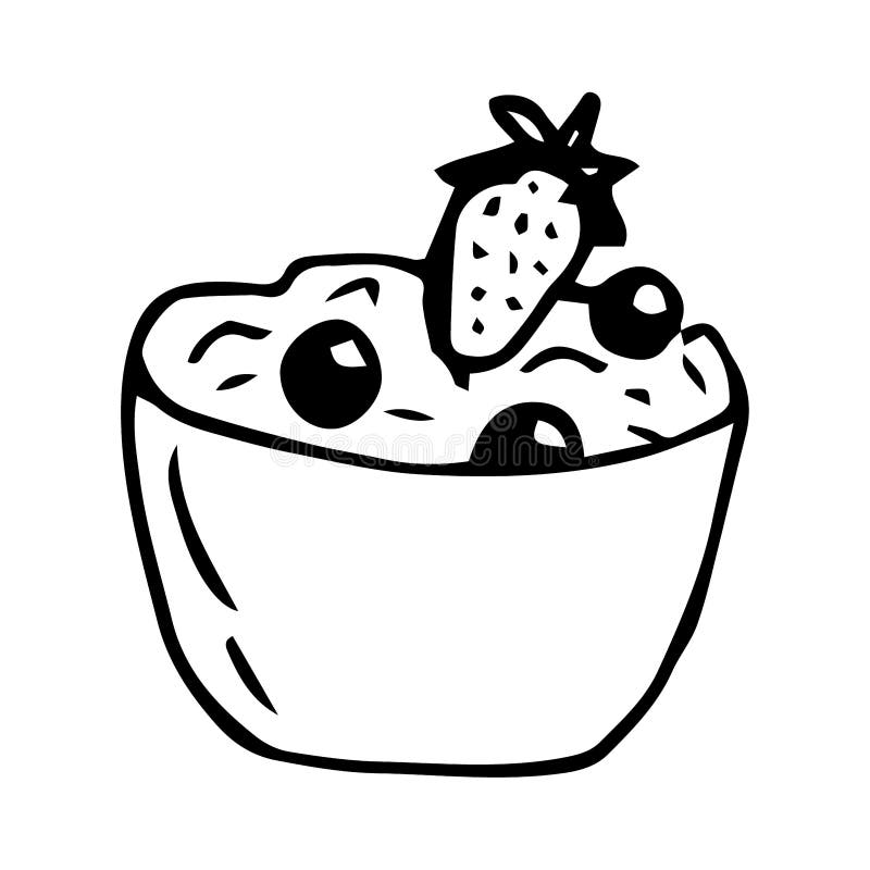 Porridge Vector Illustration, Hand Drawing Doodle Stock Vector ...