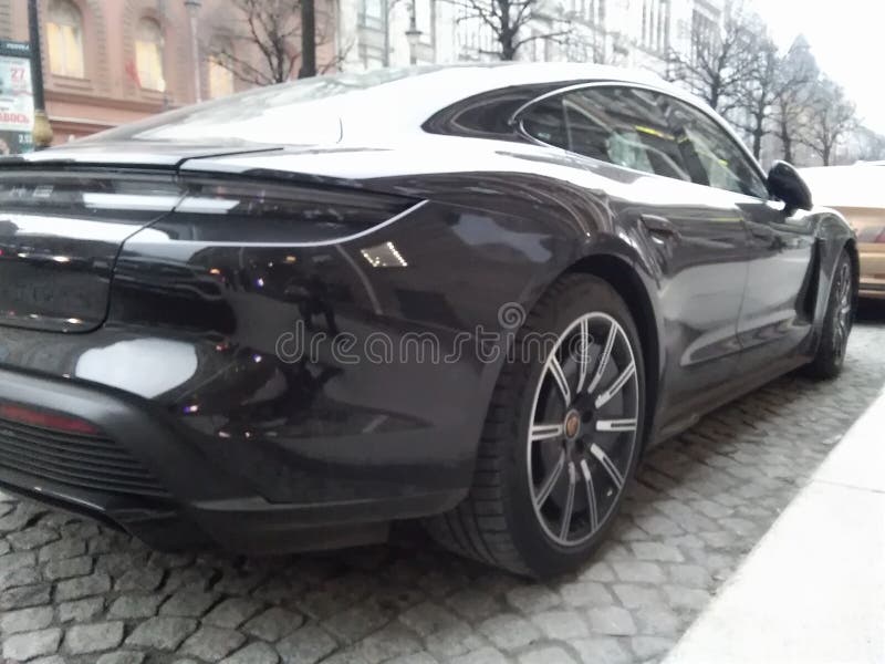 Porsche in a Black Color Parked in the City Editorial Image - Image of ...