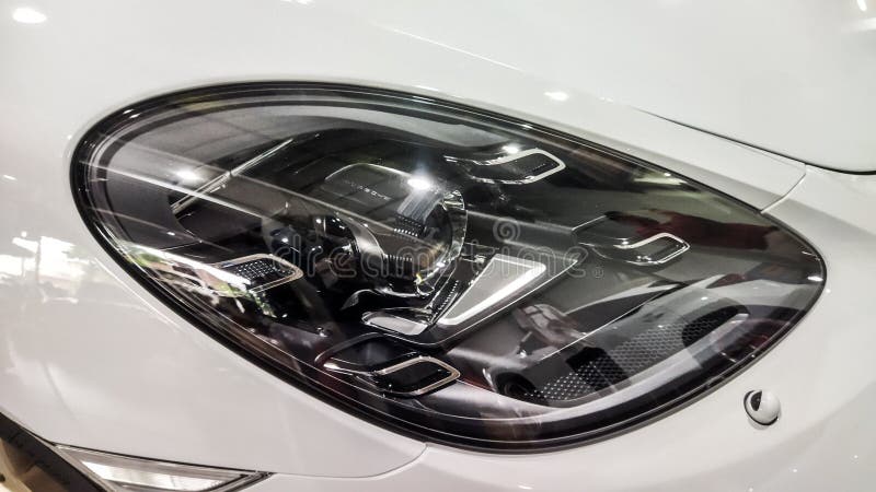 Surakarta Indonesia December 4 2021 the Front Headlight of Porsche ...