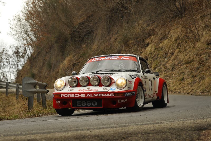 Porsche Carrera RAlly editorial stock photo. Image of action - 18892793
