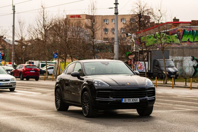 Porsche Luxury Car in Traffic in Bucharest, Romania, 2022 Editorial ...