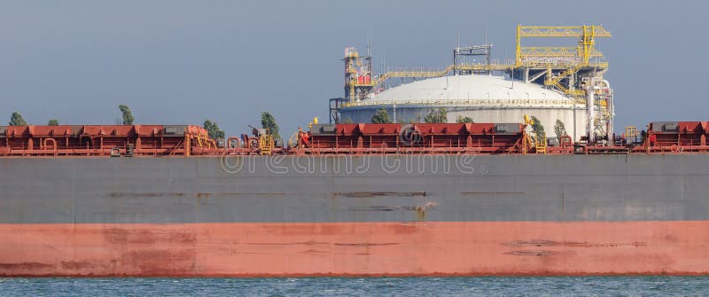 SHIPS SIDE and GAS TANK stock photo. Image of transport - 203663788