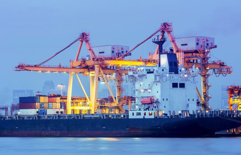 Shipping port stock photo. Image of heavy, large, delivery - 26843568