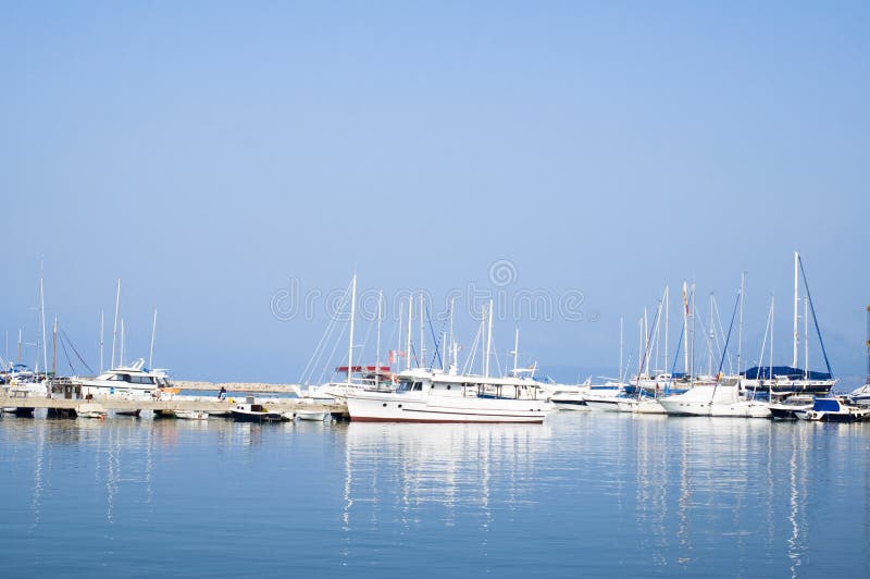 Port stock image. Image of anchor, boat, water, yacht - 5031231