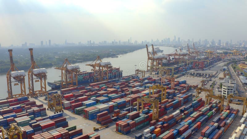 Port Aerial View editorial stock image. Image of european - 152556849