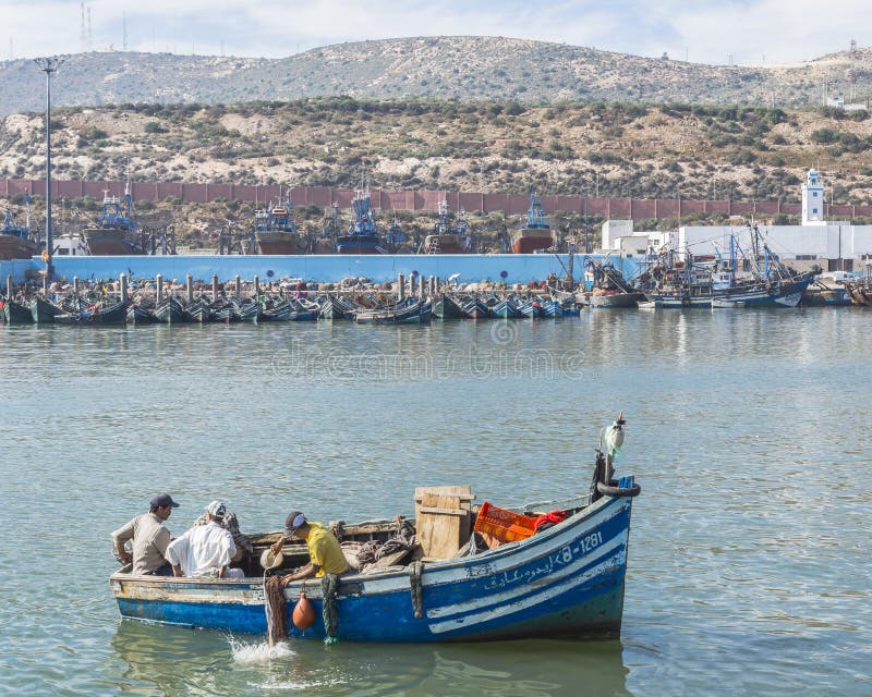 Port in agadir editorial photo. Image of fishing, aerial - 62369376