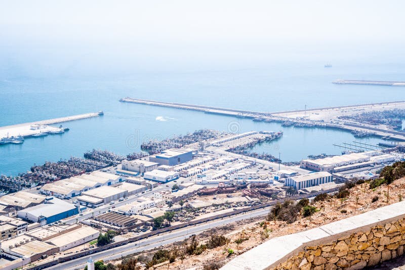 The port of agadir stock image. Image of waterway, transport - 259264887