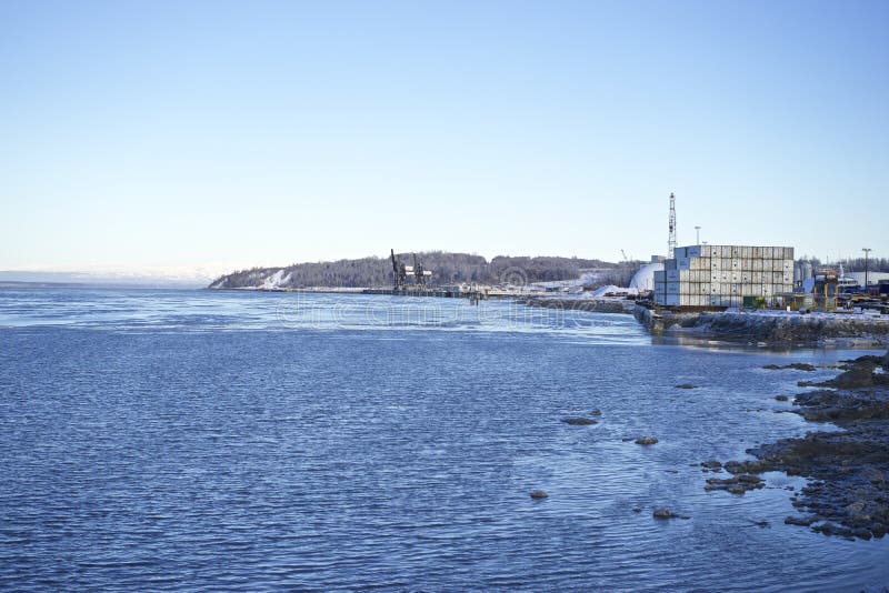 Port of Anchorage Alaska editorial stock photo. Image of harbor - 65842323