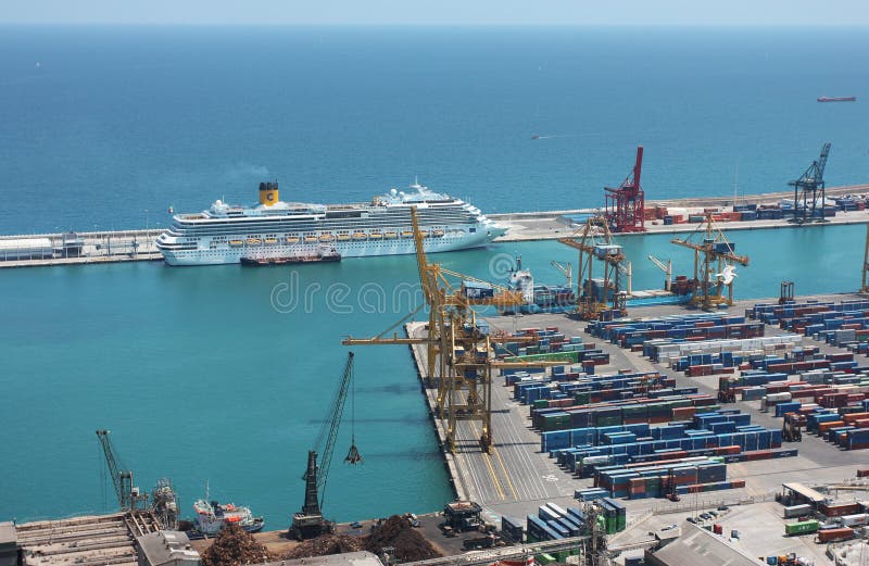 Port Area of a Large European City Editorial Photo - Image of loading ...