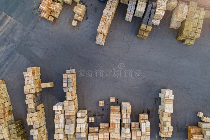 Port Area with Wooden Cargo Stock Image - Image of port, wooden: 200966779