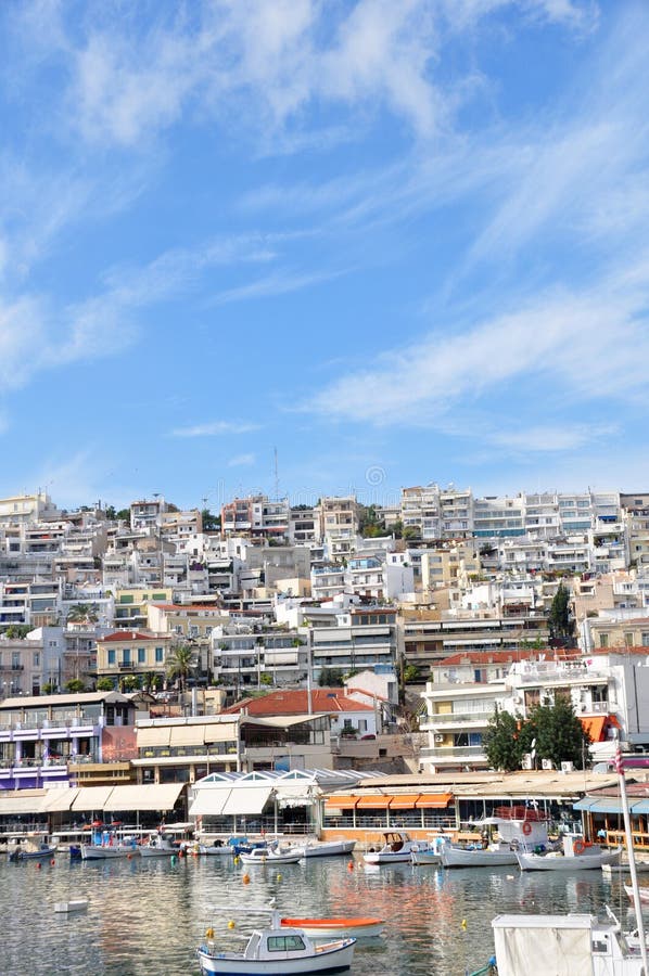 The port of athens stock image. Image of travel, blue - 7562017