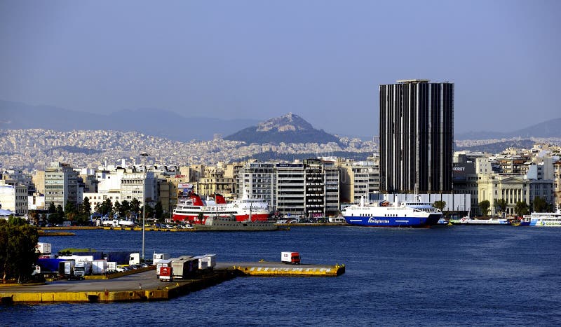 The Port of Athens editorial image. Image of tanker - 130896505