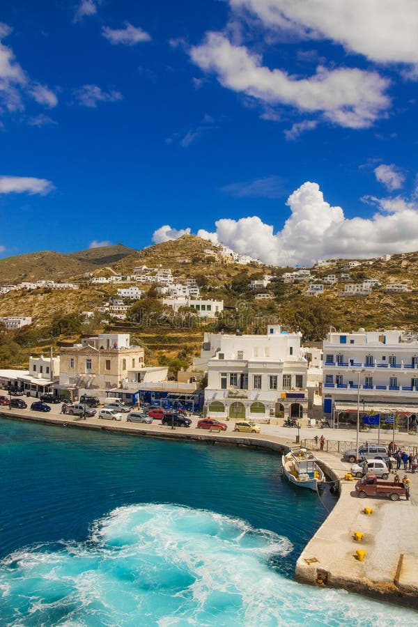 Port av Ios, Grekland fotografering för bildbyråer. Bild av ...