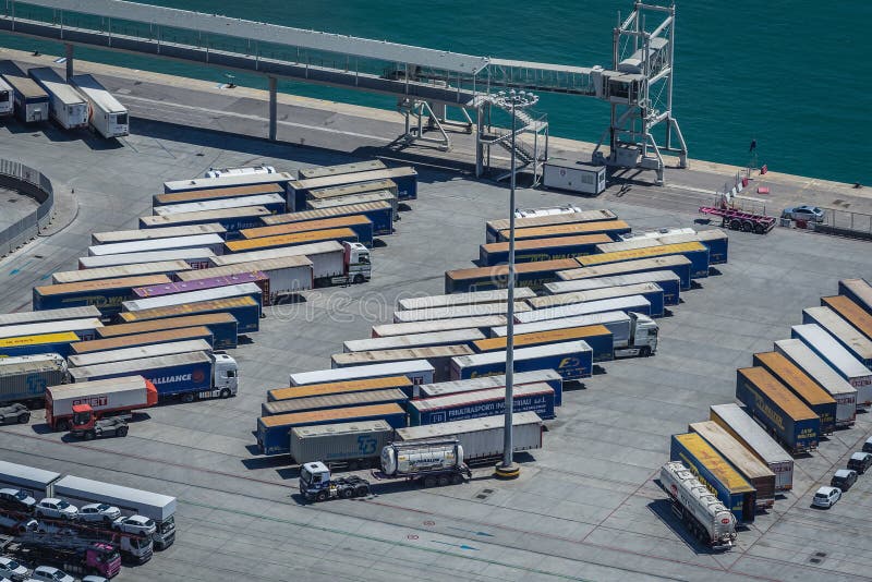 Port of Barcelona, Spain editorial image. Image of spanish - 310663310