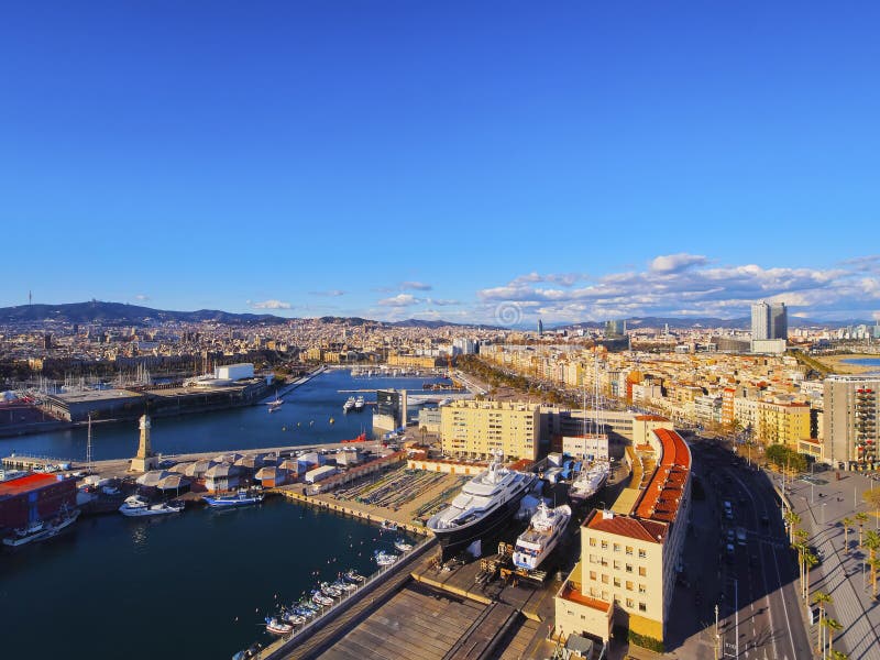 Port in Barcelona editorial image. Image of europe, city - 40073765