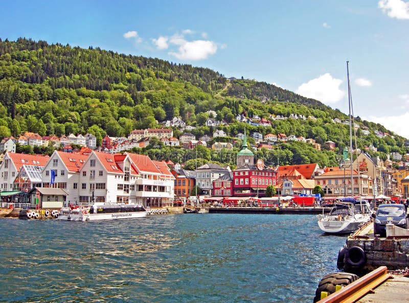 Port of Bergen in Norway editorial photo. Image of city - 73697316