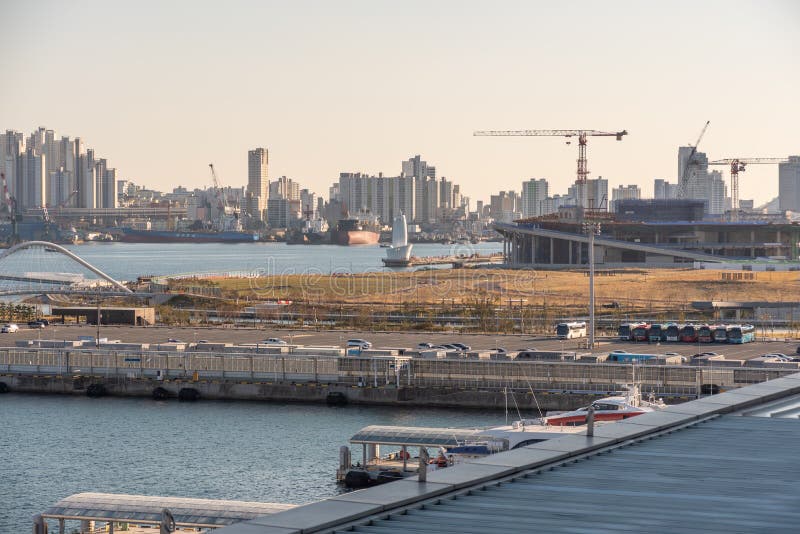Port of Busan Largest Harbor in South Korea Editorial Stock Image ...