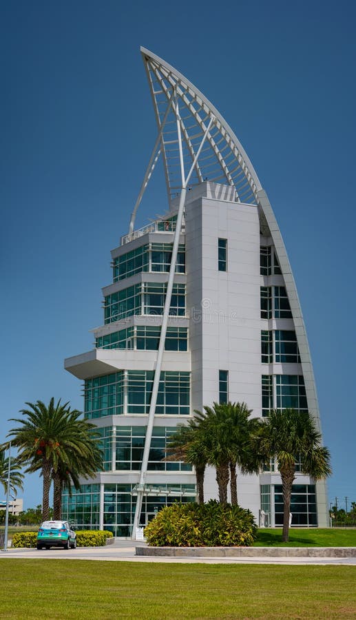 Port Canaveral Exploration Tower Florida Stock Photo - Image of blue ...