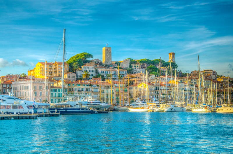 Port of Cannes, France editorial image. Image of ancient - 206031405