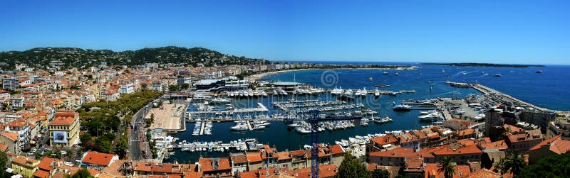 Panoramic View of Cannes City, France Stock Image - Image of famous ...