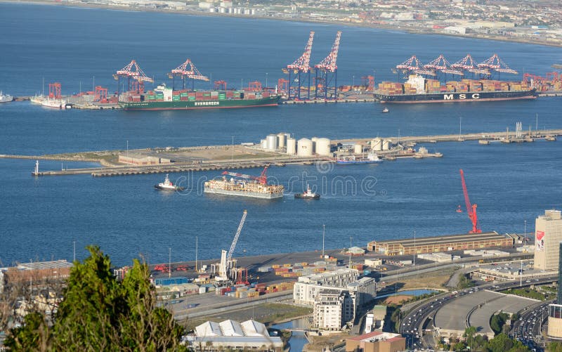 The Port of cape town stock image. Image of place, city - 67577391