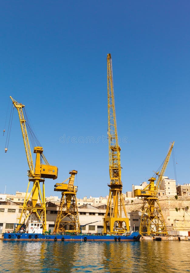 Port cargo crane stock image. Image of dock, sailing - 34481549