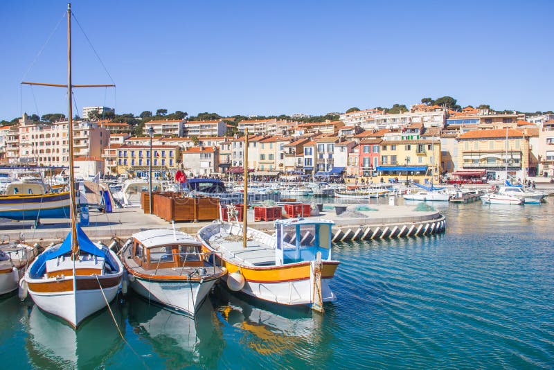 Port of Cassis in France stock photo. Image of tourism - 13357986
