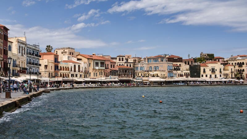 The Port at Chania, Crete editorial photography. Image of european ...