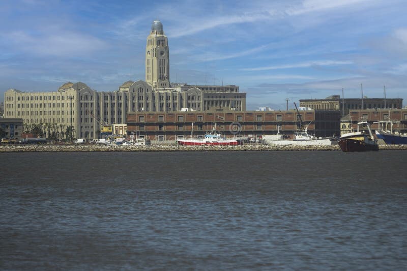 Port of the City of Montevideo - Uruguay. Stock Image - Image of ...
