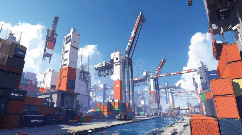 Port harbour crane stock photo. Image of port, design - 381983490