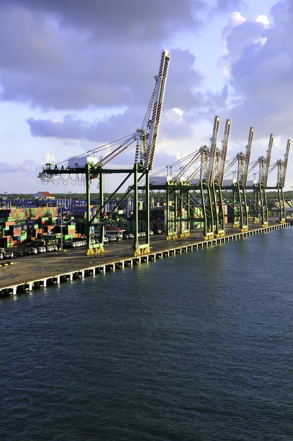 Port of Colon Panama stock image. Image of colon, crane - 20754487