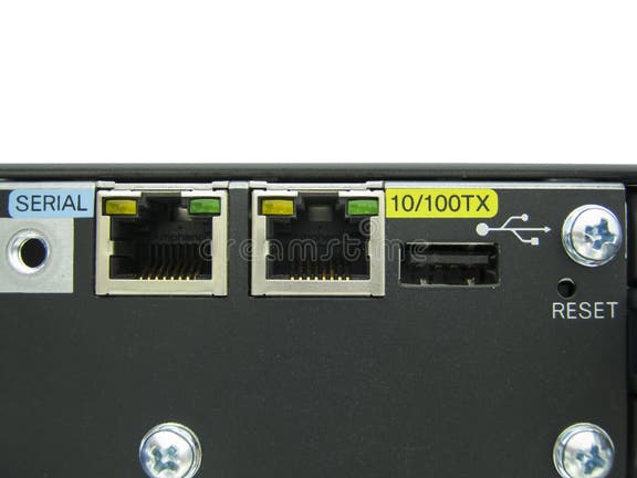 Port console of a ethernet stock image. Image of ethernet - 34064735