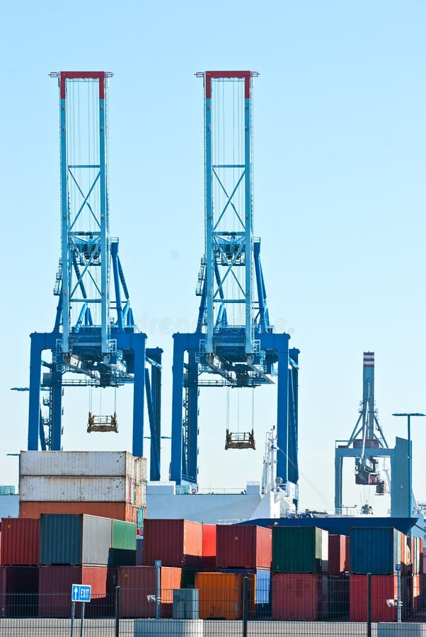Port. Container. stock photo. Image of green, import - 25521694