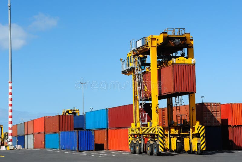 Port Container Carrier stock photo. Image of industry - 21474448
