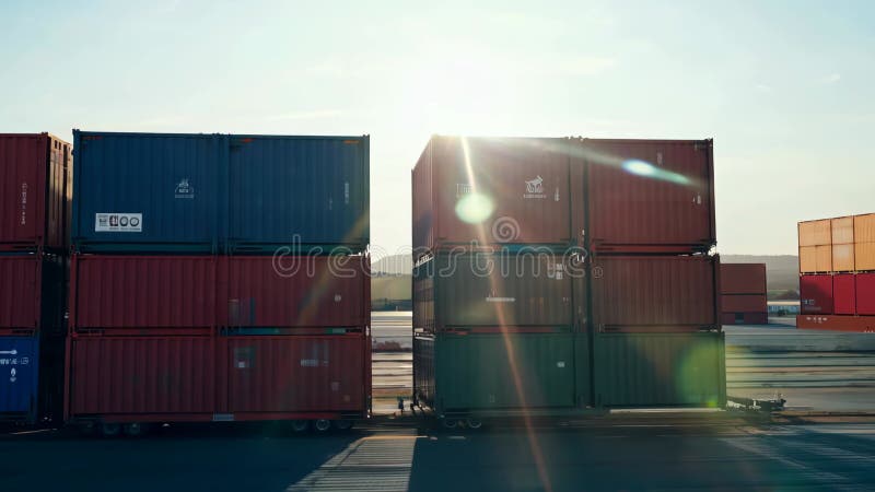 Port Containers Huge Harbor Cargo Load Container Dock Ship ...