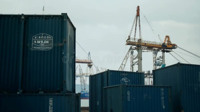 Port Containers Huge Harbor Cargo Load Container Dock Ship ...
