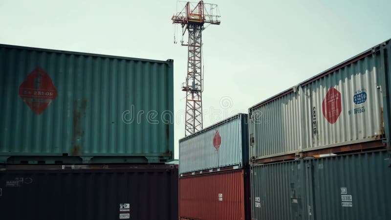 Port Containers Huge Harbor Cargo Load Container Dock Ship ...