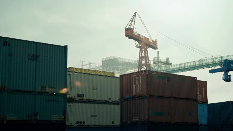 Port Containers Huge Harbor Cargo Load Container Dock Ship ...