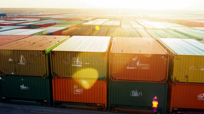 Port Containers Huge Harbor Cargo Load Container Dock Ship ...